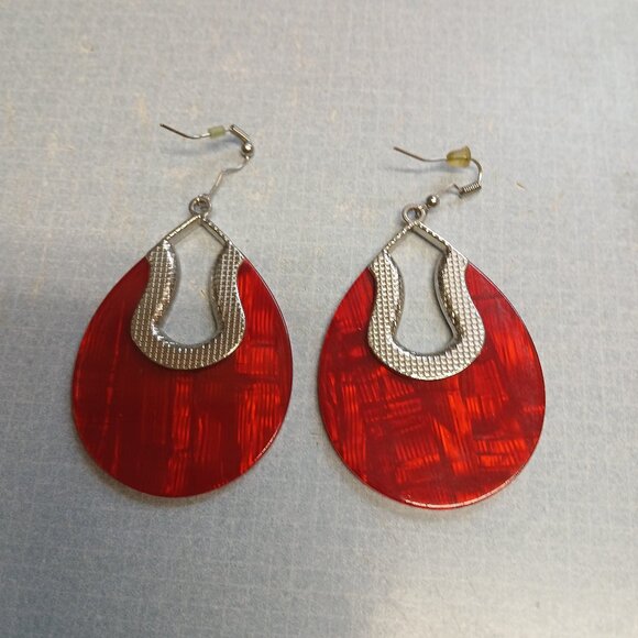 Jewelry | Beautiful Red Dangle Teardrop Earrings | Poshmark